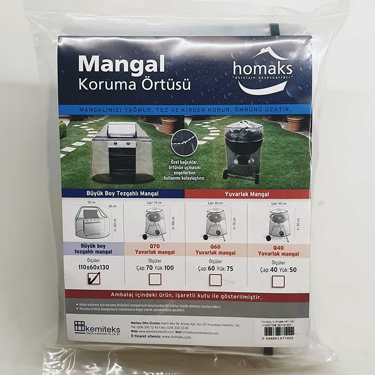 Homaks Gazlı Mangal Koruma Örtüsü Mangallar loya 60215093